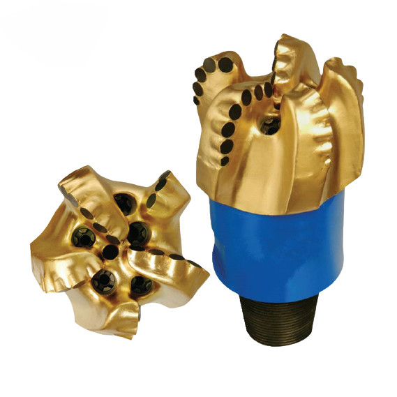 Customized PDC Carbide Rock Steel 5 Blade Cutter Drilling Bits For ...